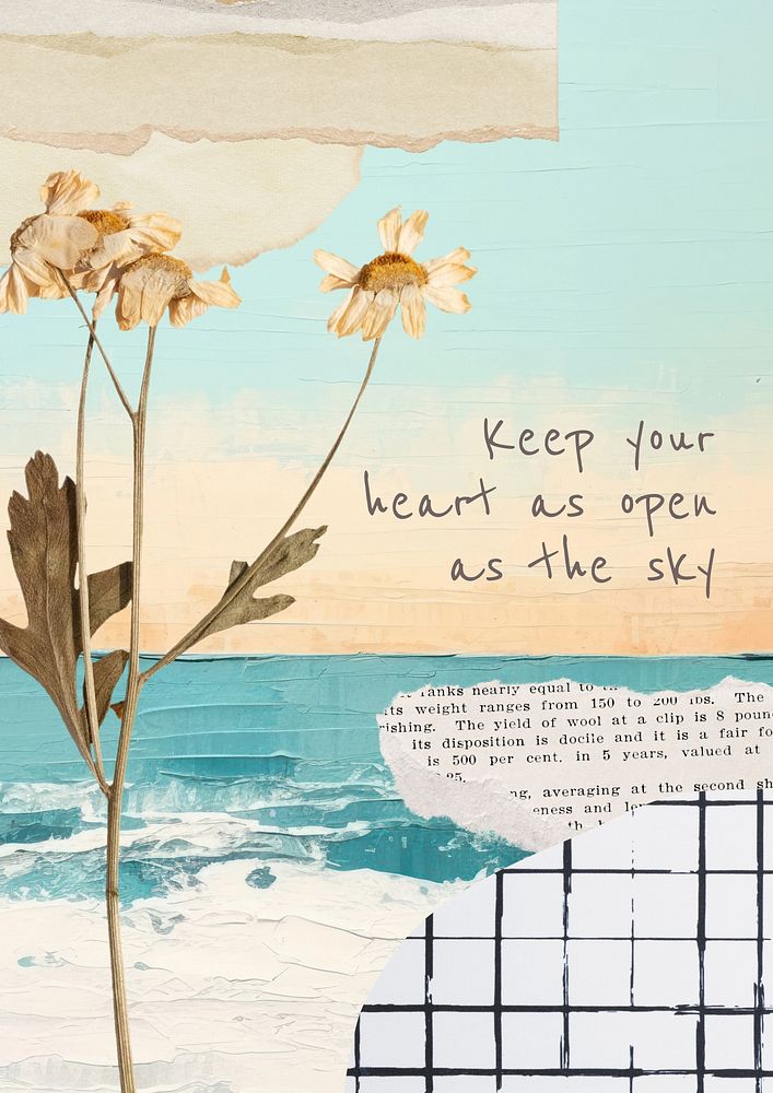 Keep your heart open poster | Free Photo - rawpixel