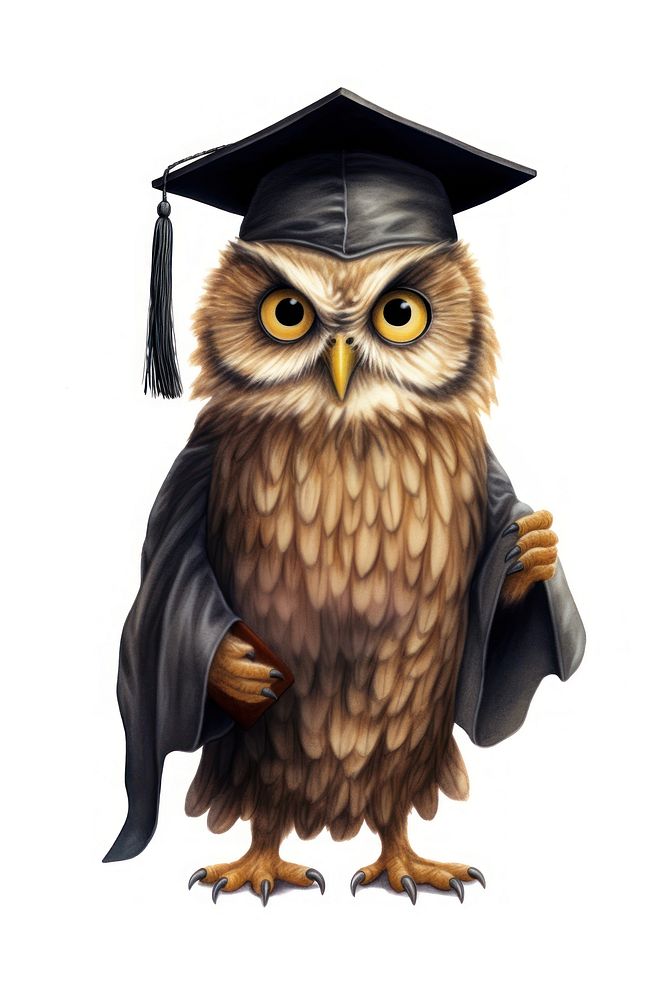 Cutie owl wearing graduation gown | Premium Photo Illustration - rawpixel