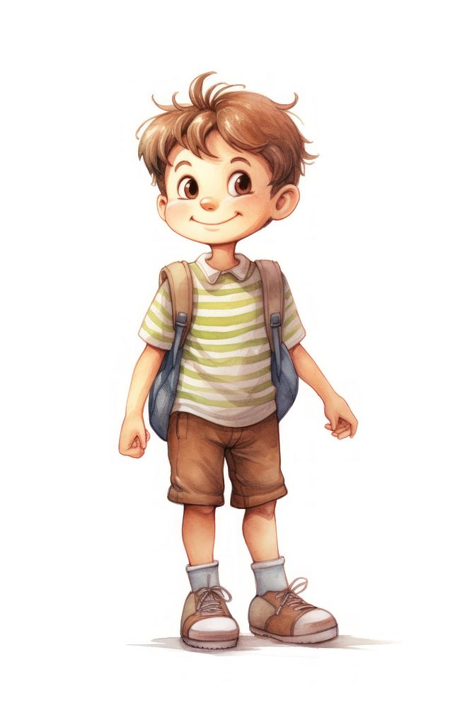 Boy student drawing smiling shorts. | Premium Photo Illustration - rawpixel