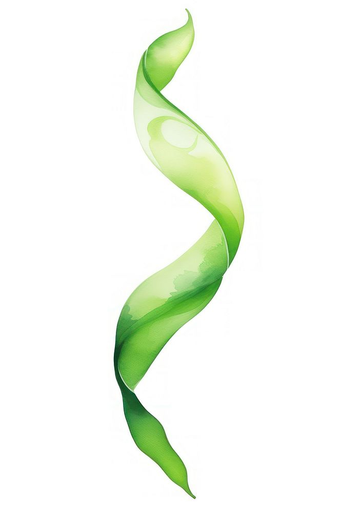 Spiral green line ribbon white | Free Photo Illustration - rawpixel