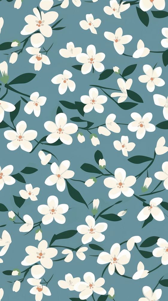 Jasmine pattern flower backgrounds. | Free Photo Illustration - rawpixel