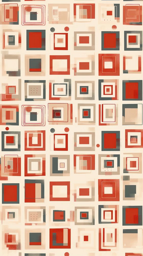 Red vintage square pattern art | Free Photo Illustration - rawpixel