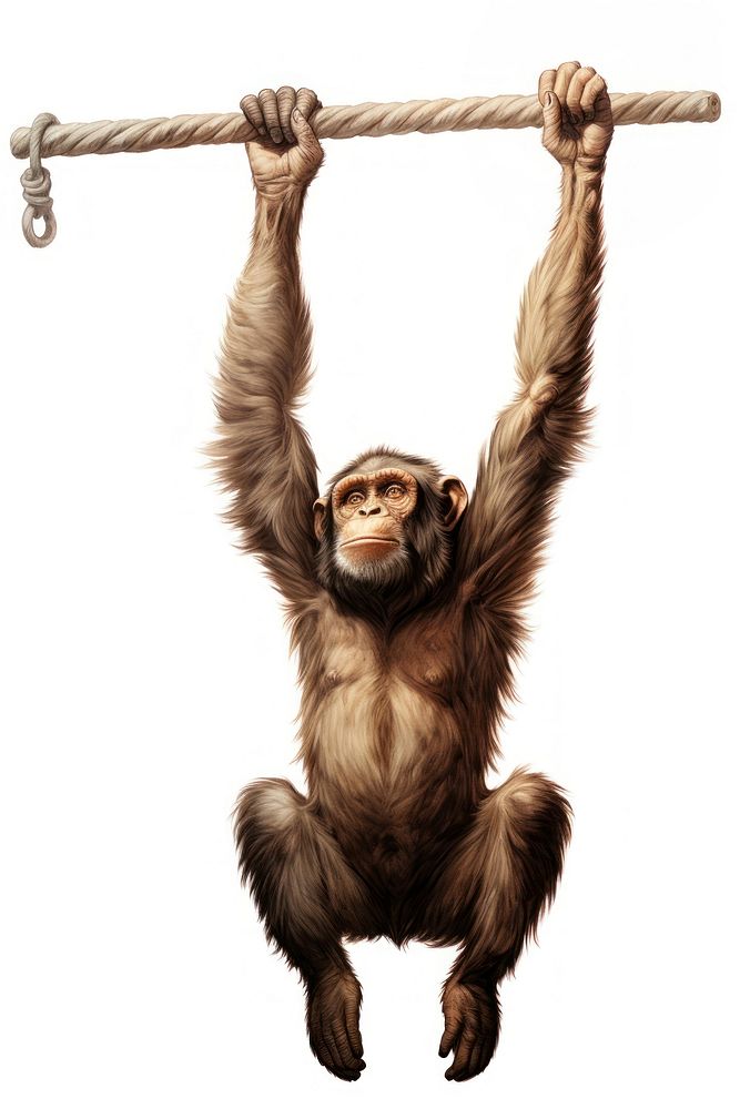 Monkey wildlife hanging mammal | Free Photo Illustration - rawpixel