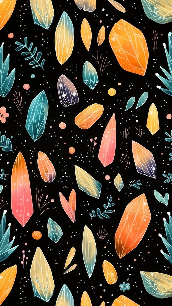 Magic crystal pattern plant leaf. | Free Photo Illustration - rawpixel