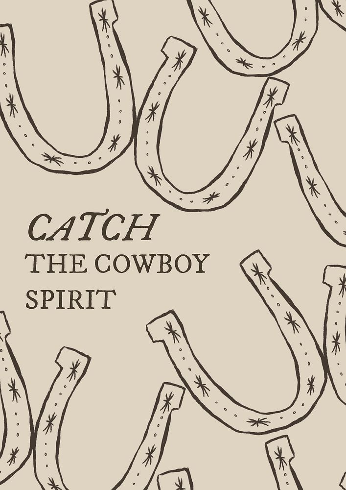 Cowboy spirit poster template | Free Photo - rawpixel