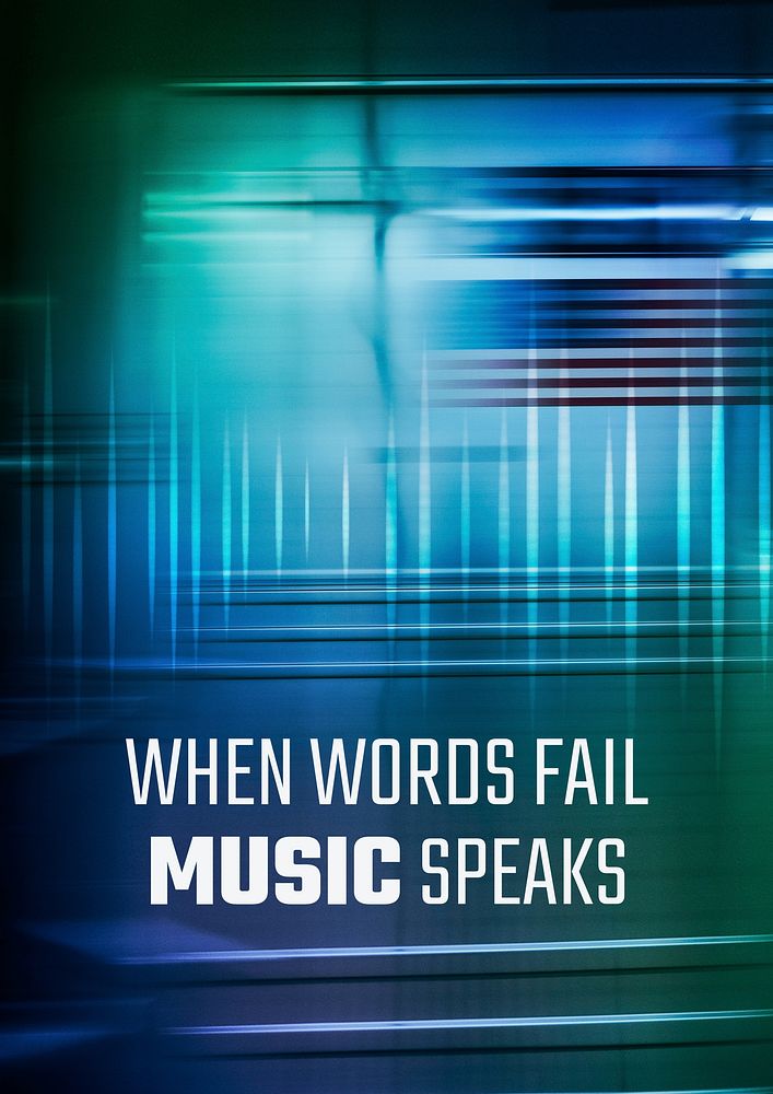 Abstract neon blue poster template | Free Photo - rawpixel