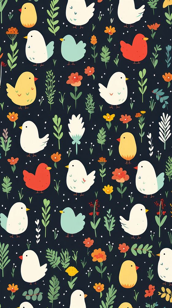Pattern backgrounds wallpaper bird. | Free Photo Illustration - rawpixel