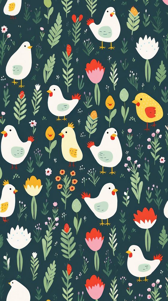 Pattern backgrounds wallpaper chicken. AI | Premium Photo Illustration ...