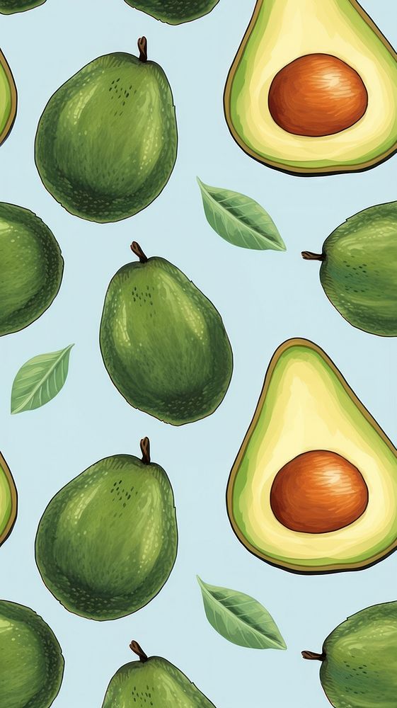 Avocado backgrounds pattern fruit. AI | Free Photo Illustration - rawpixel