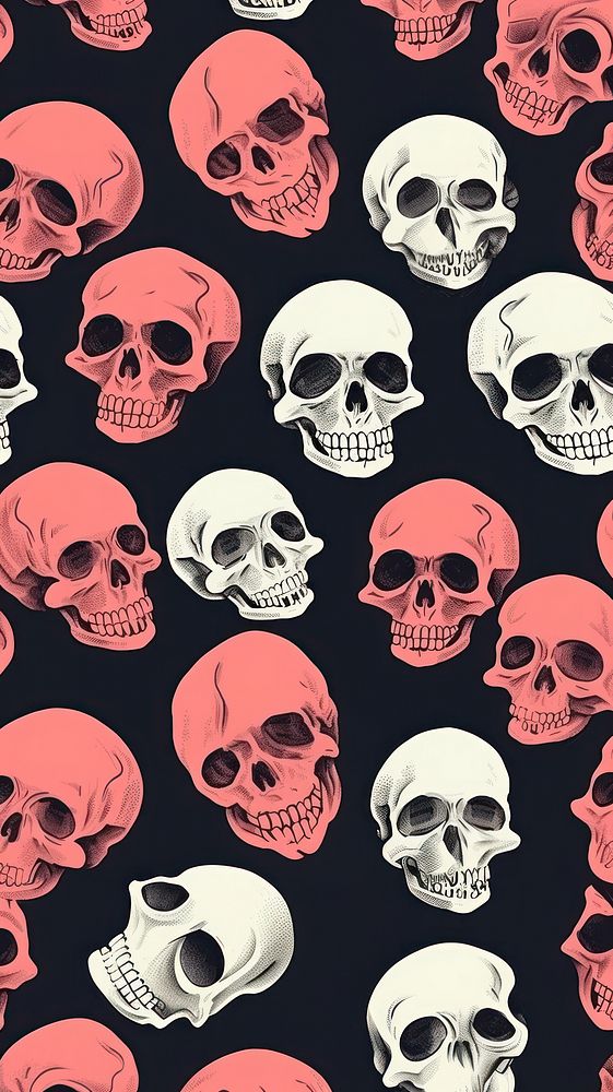 Human skull backgrounds pattern human. | Premium Photo Illustration ...