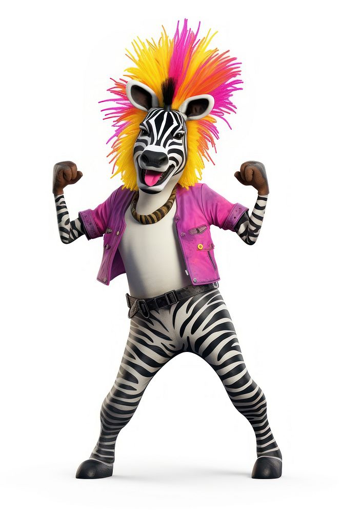 cartoon zebra costume dancing clown. | Premium Photo Illustration ...