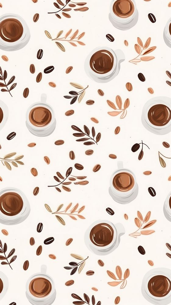Coffee pattern backgrounds refreshment. | Premium Photo Illustration ...