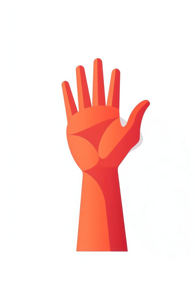 red raised hand white background | Premium Photo Illustration - rawpixel