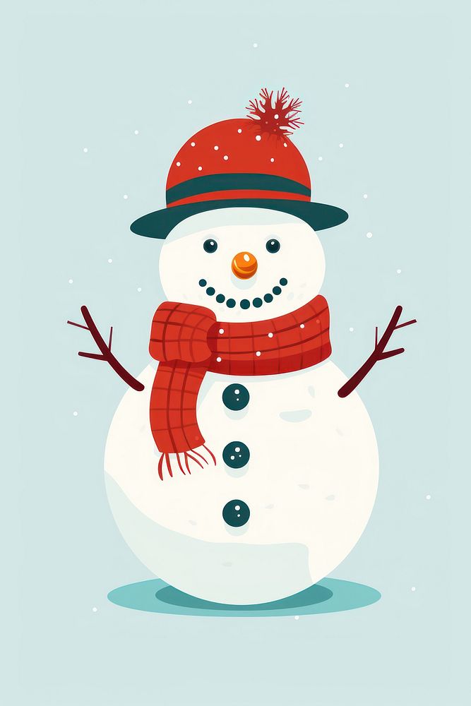 Snow man snowman winter white. | Free Photo Illustration - rawpixel