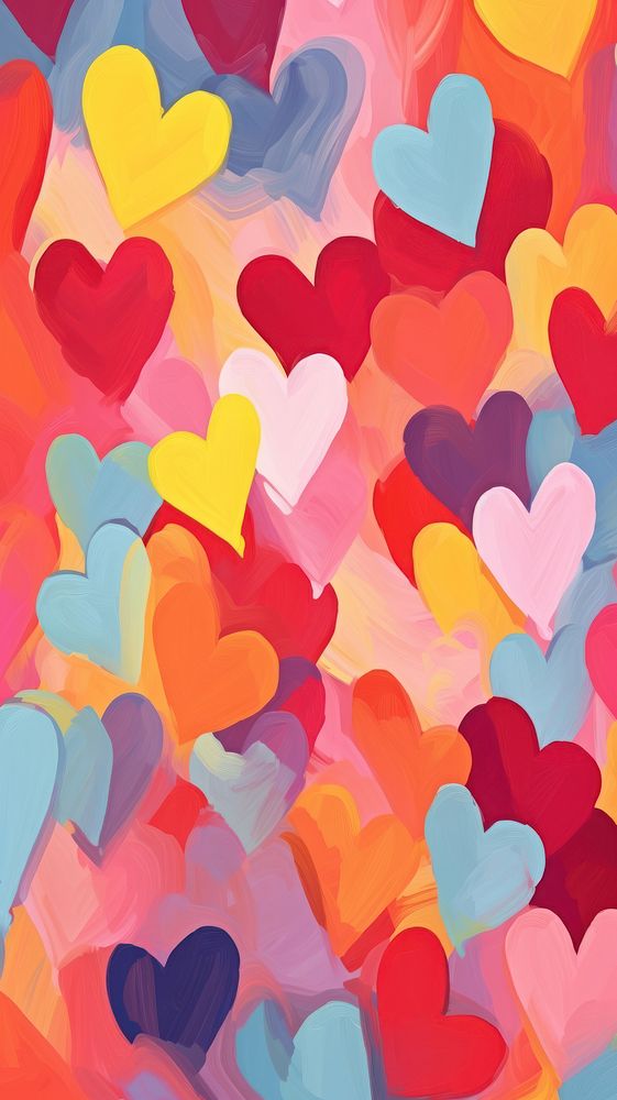Colorful heart painting pattern confectionery. | Free Photo ...
