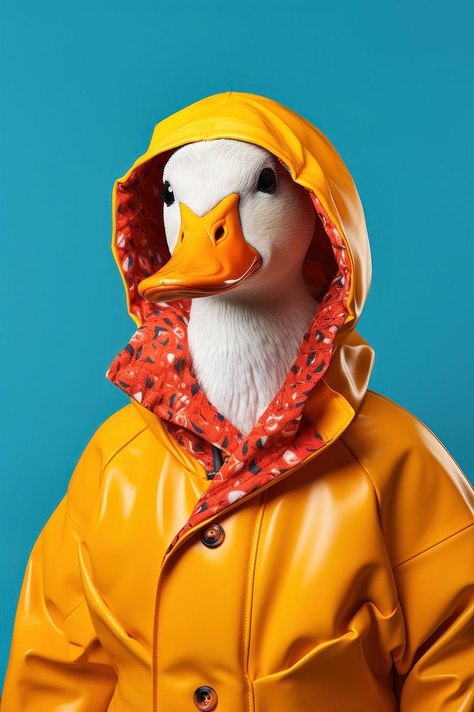 Duck wearing yellow coat. | Free Photo - rawpixel