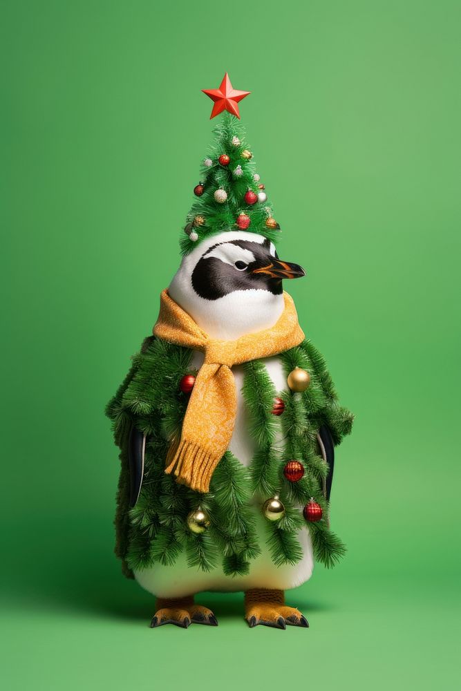 Penguin Christmas tree costume. | Free Photo - rawpixel