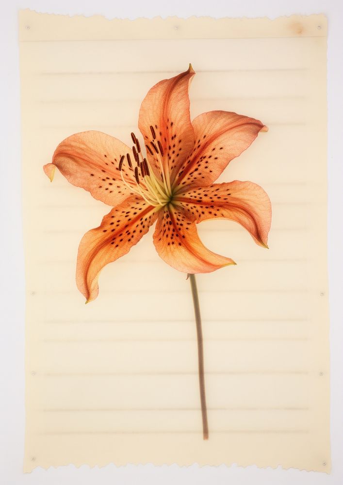 Real pressed single lily plant | Premium Photo - rawpixel
