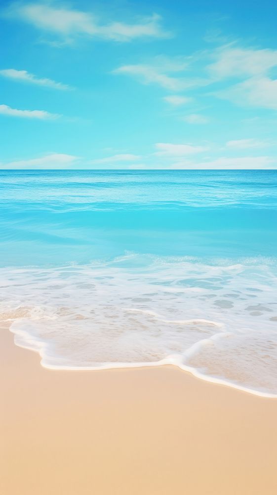 Blue aesthetic wallpaper beach outdoors | Premium Photo Illustration ...