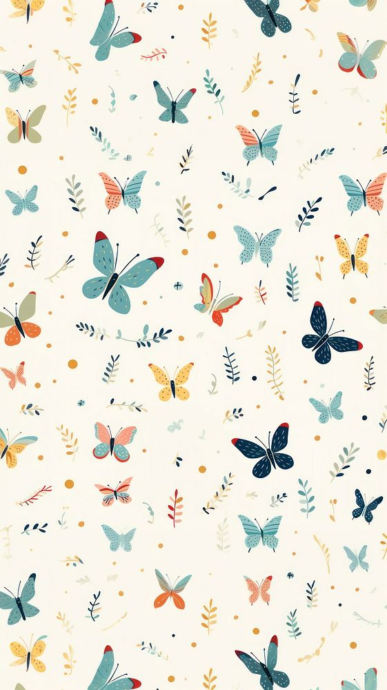 Butterfly pattern paper backgrounds. AI | Premium Photo Illustration ...