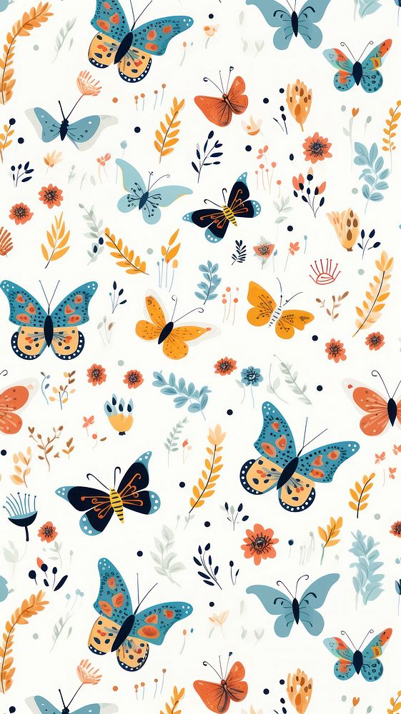 Butterfly pattern backgrounds wallpaper. | Free Photo Illustration ...