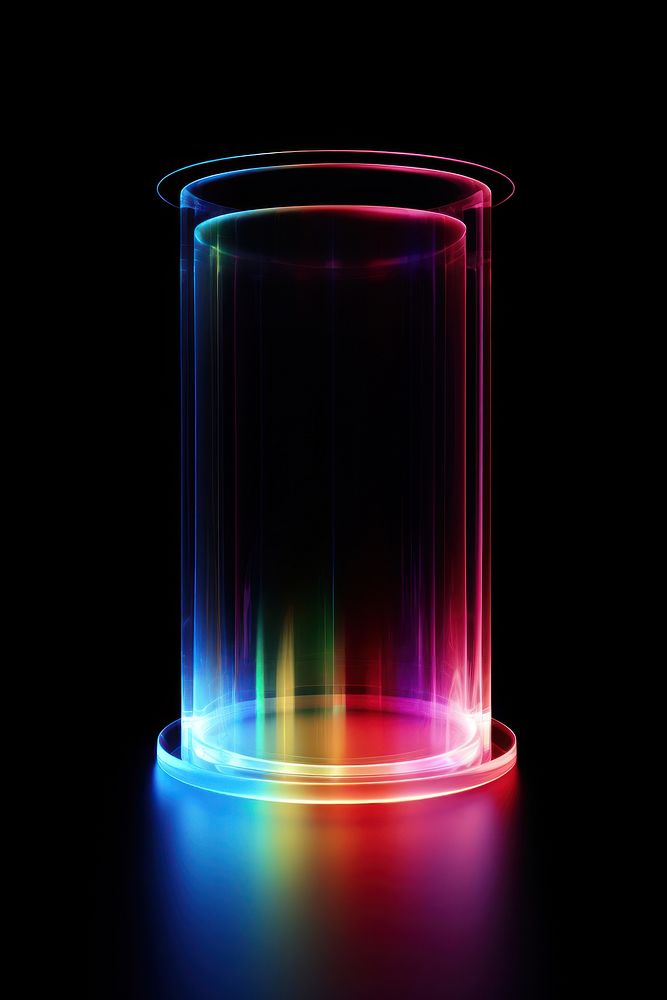 Cylindrical shape light technology lighting. | Premium Photo ...