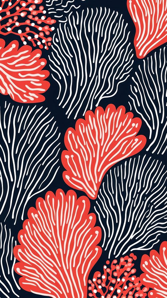 Coral pattern backgrounds art. | Free Photo Illustration - rawpixel