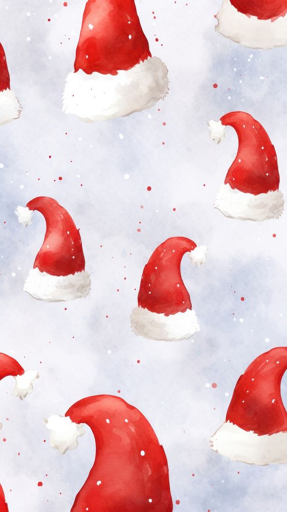 Santa hat backgrounds christmas pattern. | Free Photo Illustration ...