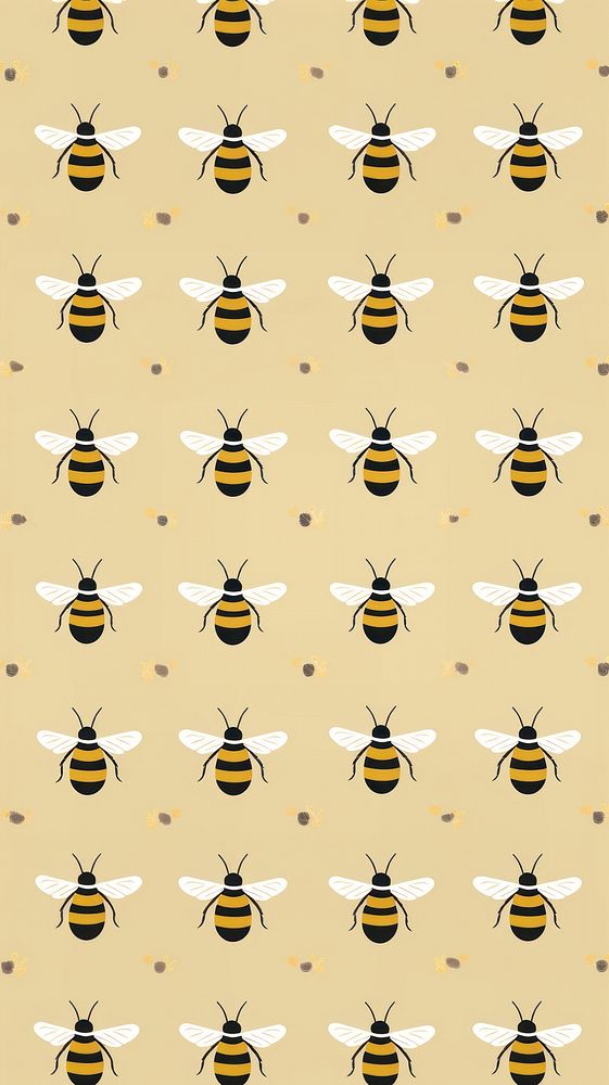 Bee pattern backgrounds animal. AI | Free Photo Illustration - rawpixel