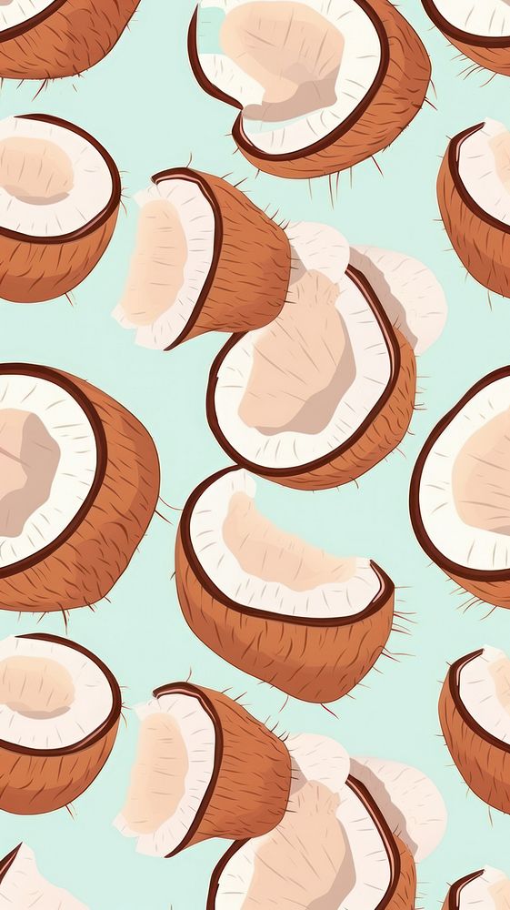 Coconut backgrounds pattern food. AI | Free Photo Illustration - rawpixel