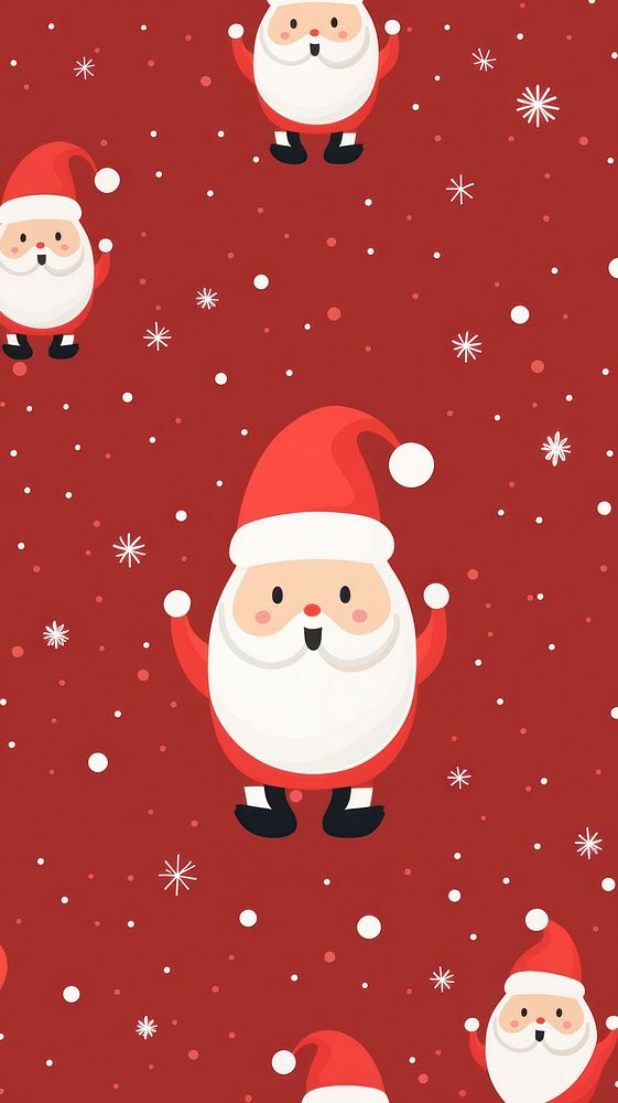 Santa claus pattern winter backgrounds. | Premium Photo Illustration ...