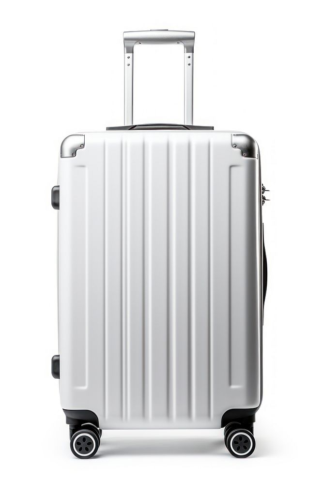 White travel luggage suitcase white | Premium Photo - rawpixel
