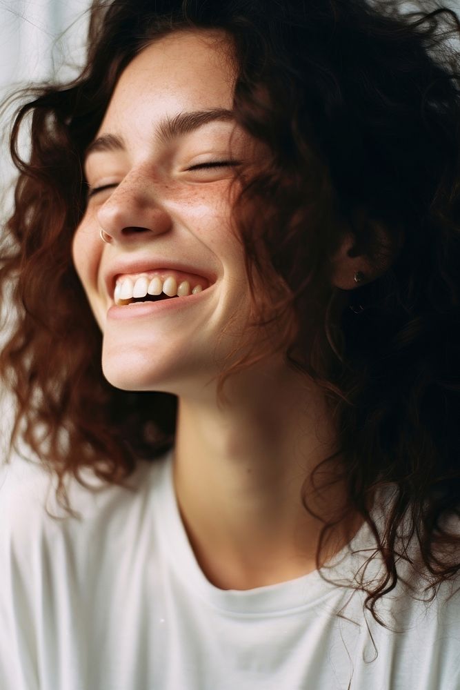 Natural face laughing smile adult. | Free Photo - rawpixel