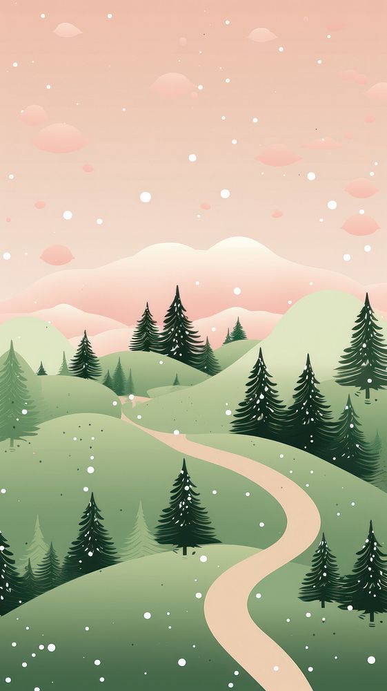 Christmas landscape green outdoors nature. | Free Photo Illustration ...