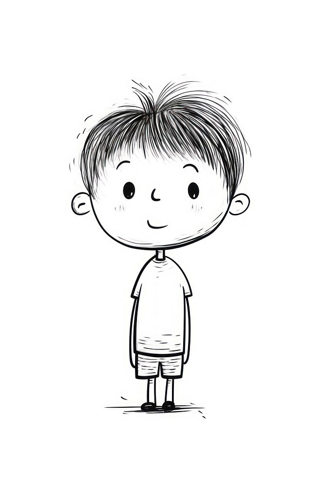 Boy drawing sketch white. | Free Photo Illustration - rawpixel
