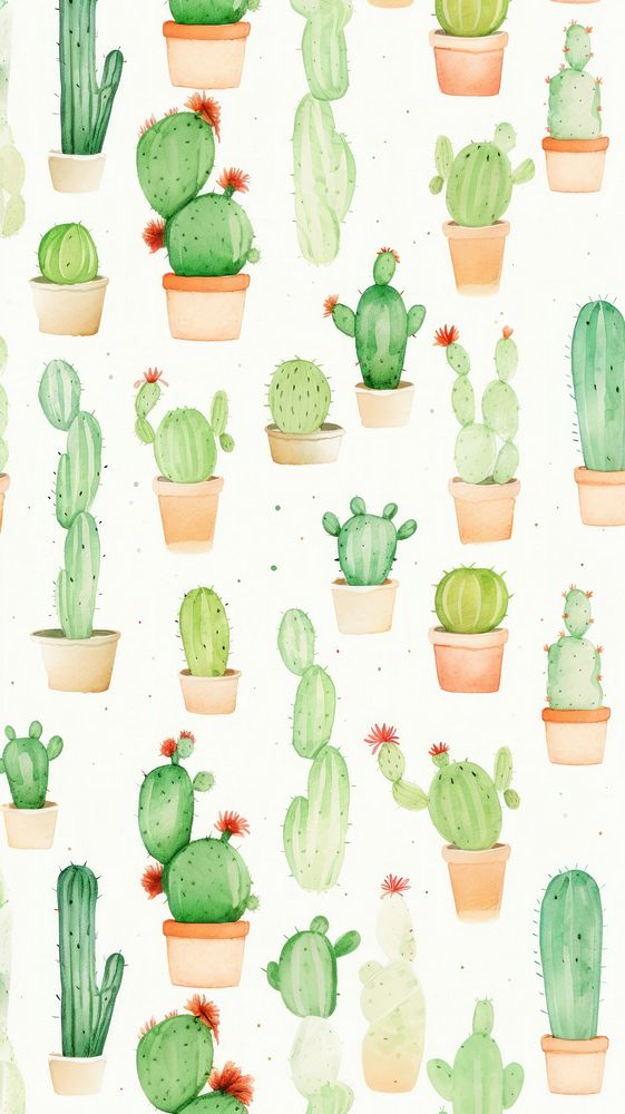 Cactus backgrounds pattern plant. | Free Photo Illustration - rawpixel