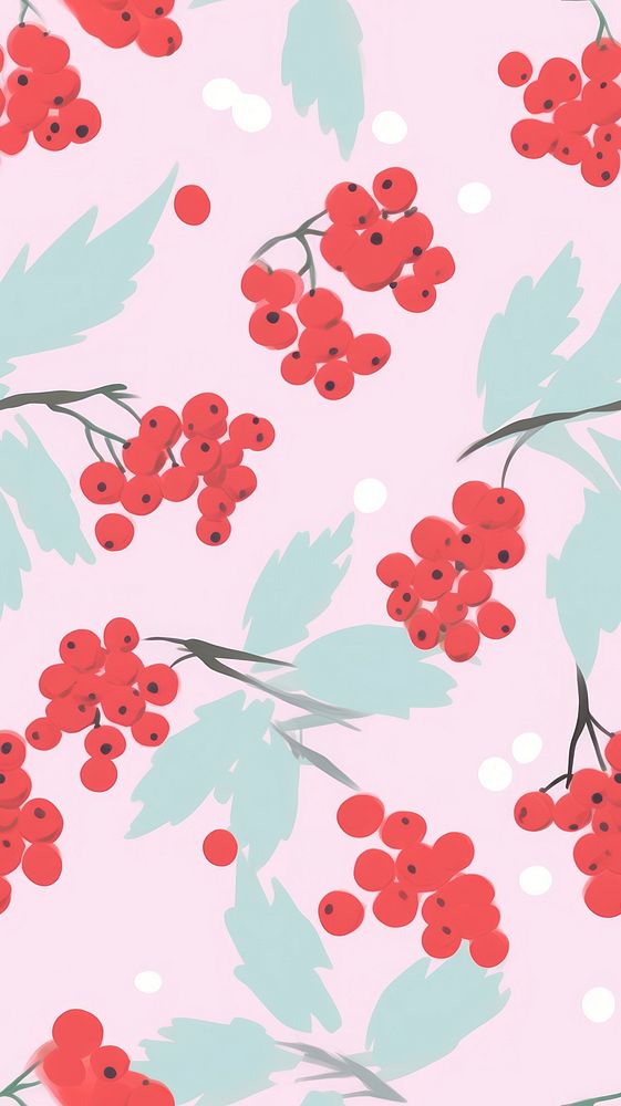 Winter berry christmas backgrounds pattern | Free Photo Illustration ...