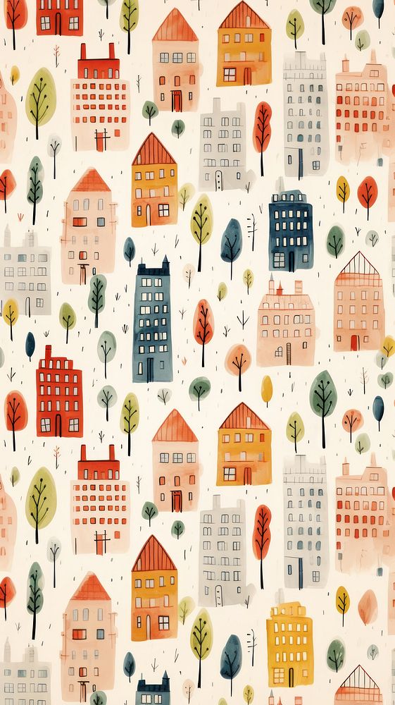City pattern architecture illustrated. | Premium Photo Illustration ...