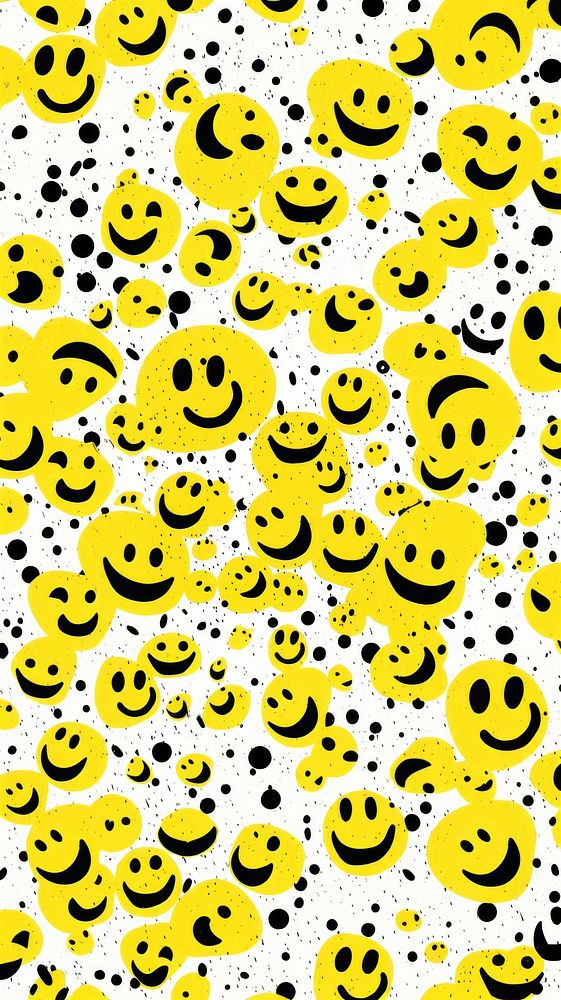 Smiley face backgrounds outdoors pattern. | Premium Photo Illustration ...