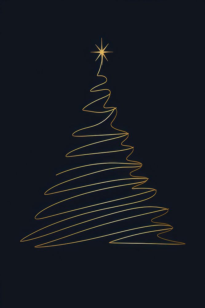 Christmas line tree christmas tree. | Free Photo Illustration - rawpixel