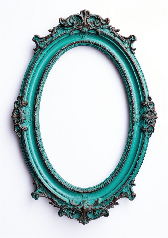 Oval Turquoise frame vintage turquoise | Premium Photo - rawpixel
