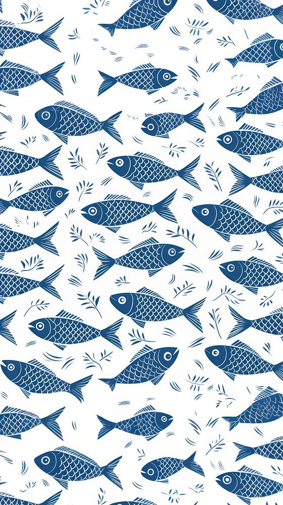 Fish chinese blue pattern backgrounds | Free Photo Illustration - rawpixel