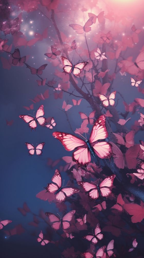 Butterfly aesthetic outdoors nature flower. | Free Photo Illustration ...