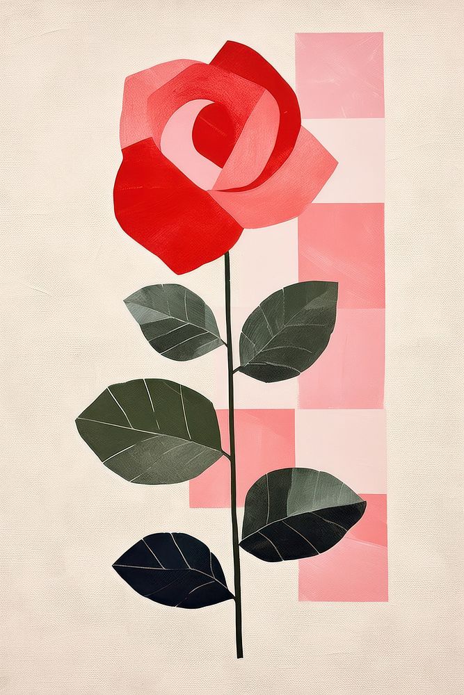 Rose art flower plant. | Premium Photo Illustration - rawpixel