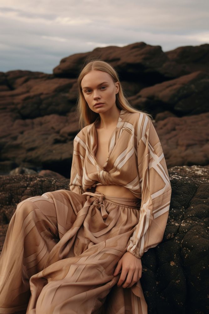 Clothes portrait fashion sitting. AI | Free Photo - rawpixel