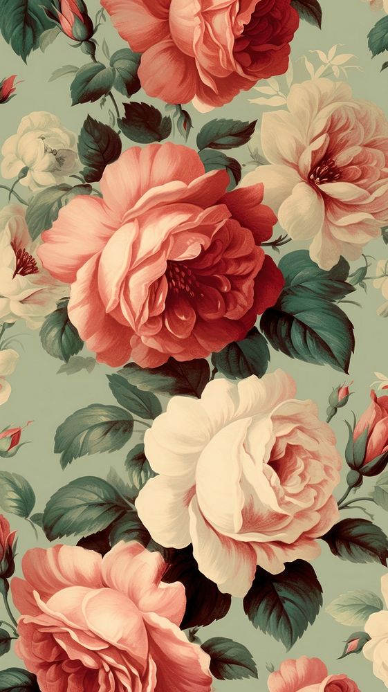 Roses wallpaper pattern flower | Premium Photo Illustration - rawpixel