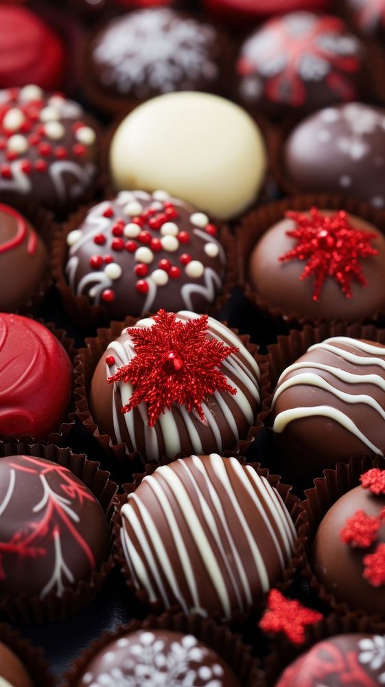 Cute christmas chocolates confectionery dessert | Free Photo - rawpixel