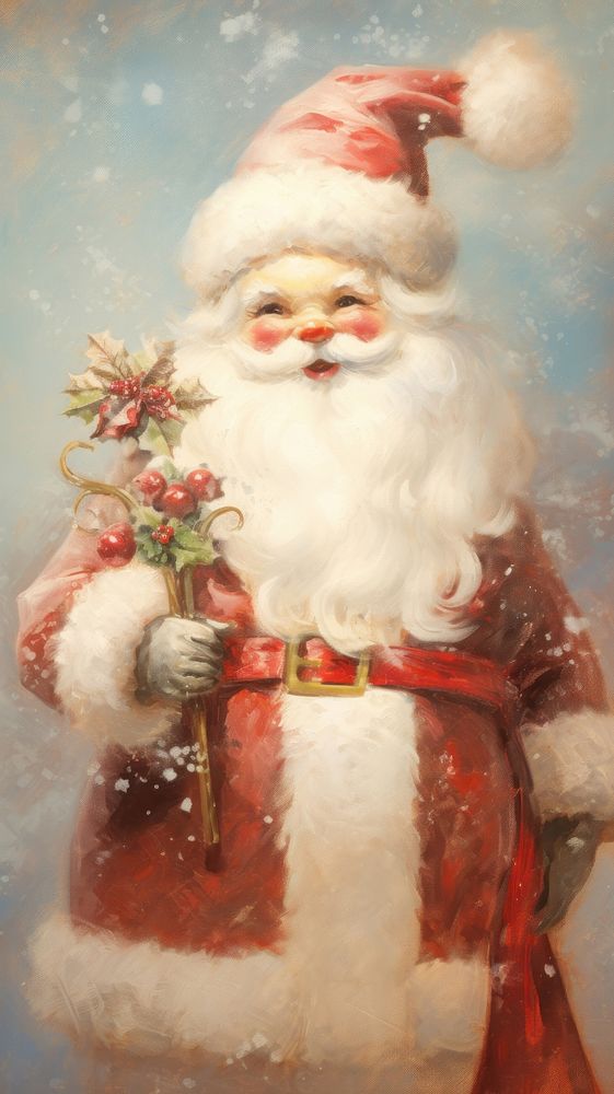 Christmas santa painting christmas drawing | Premium Photo Illustration ...