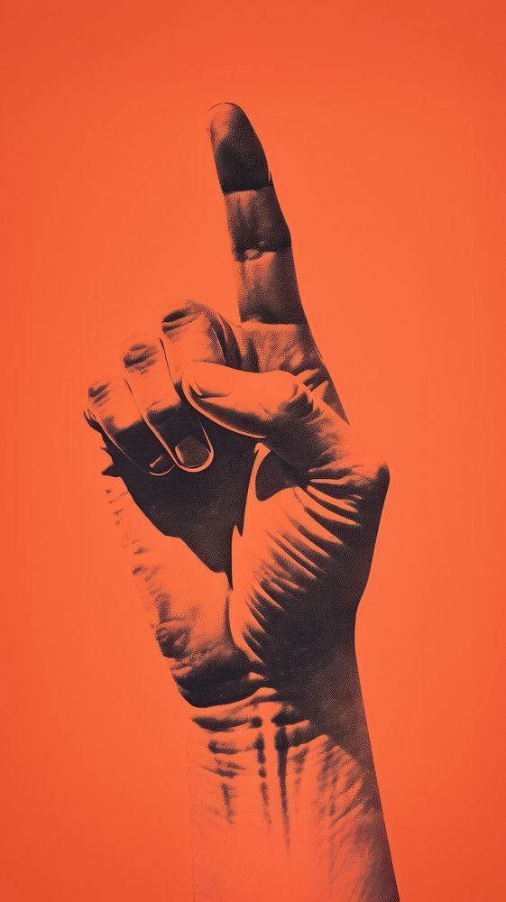 Hand sign pattern finger red | Free Photo Illustration - rawpixel