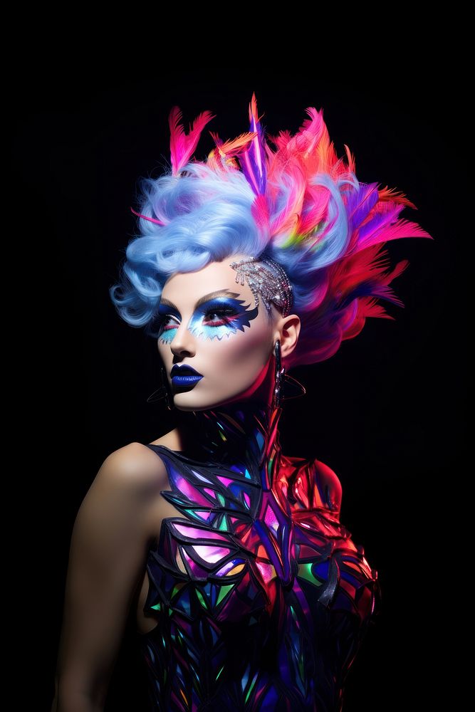 Drag queen ornamentation portrait costume | Free Photo - rawpixel